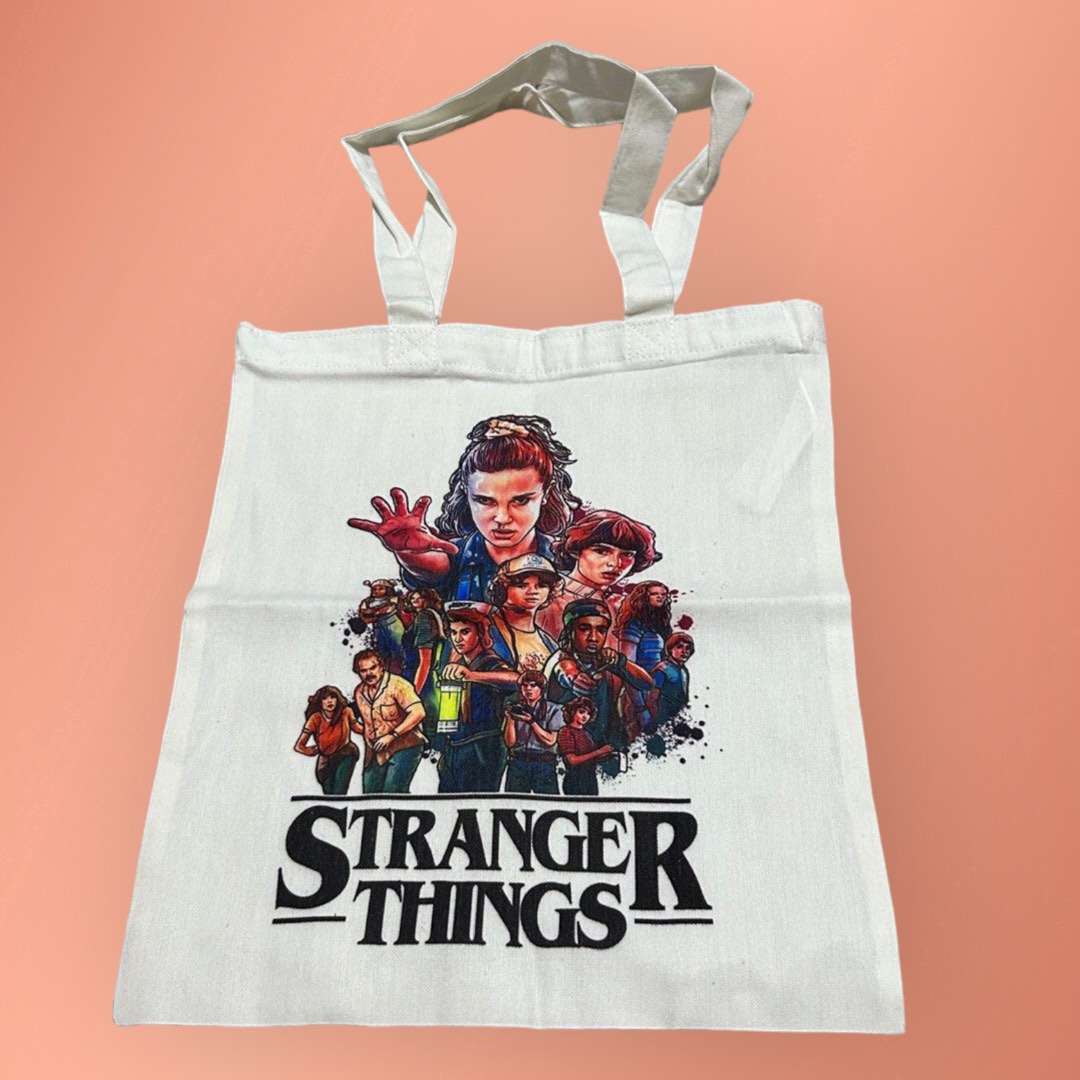Stranger Things Canvass Tote, Women's Fashion, Bags & Wallets, Tote ...