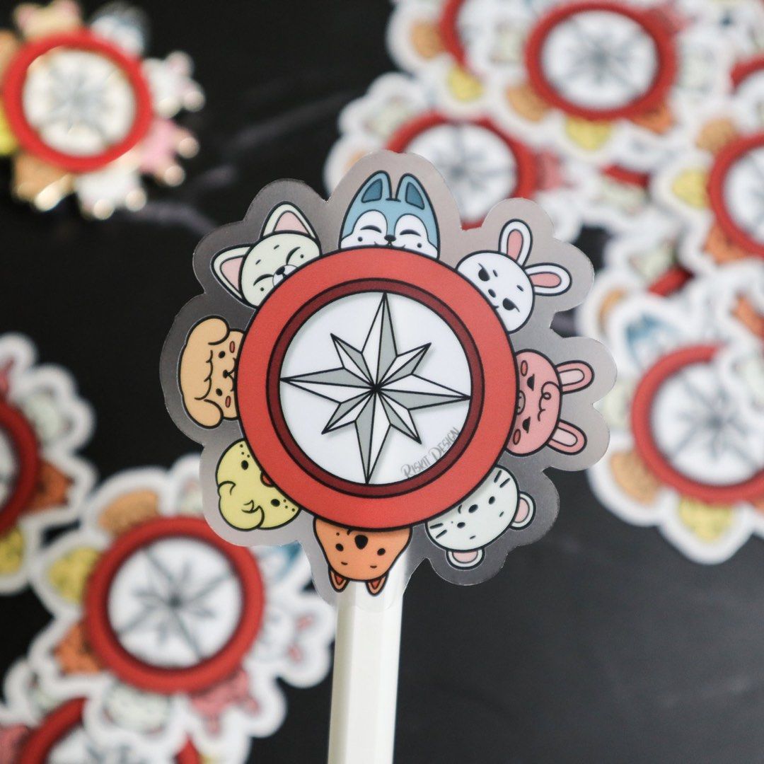 Stray Kids SKZOO Riskitdesign Merch Nachimpin Enamel pin stickers tape ...