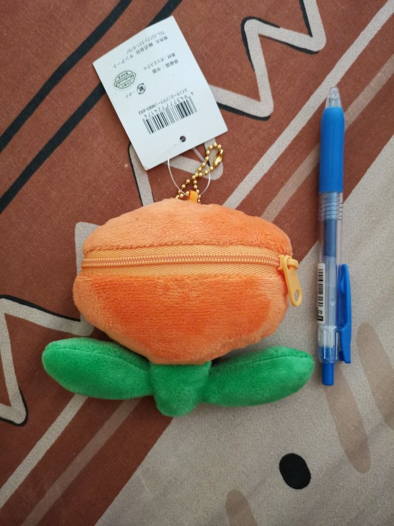 Super Mario orange fire flower coin purse, Hobbies & Toys, Toys & Games ...