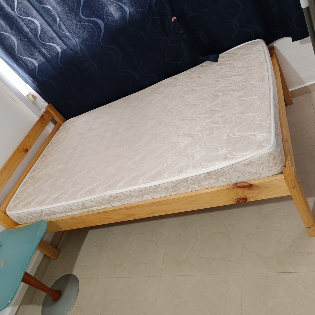 Super Single bad and mattress, Furniture & Home Living, Furniture, Bed ...