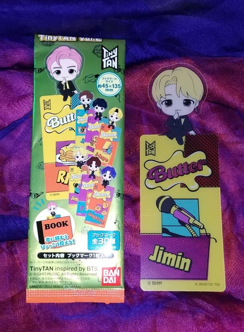 TinyTan Jimin butter bookmark (japan merch), Hobbies & Toys, Memorabilia & Collectibles, K-Wave ...