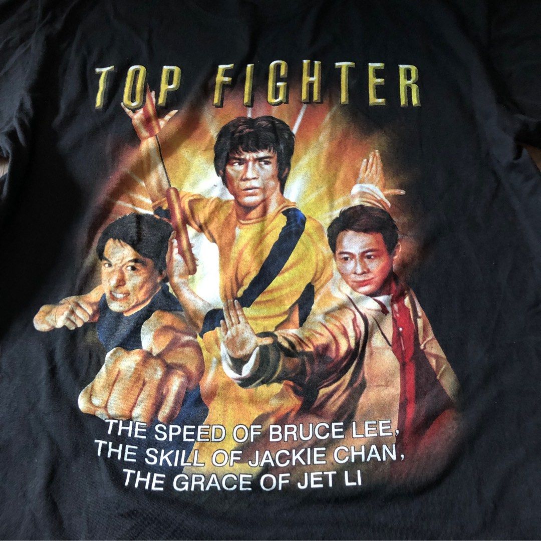 Top Fighter Bruce Lee x Jackie Chan x Jet Lee, Women's Fashion, Activewear on Carousell