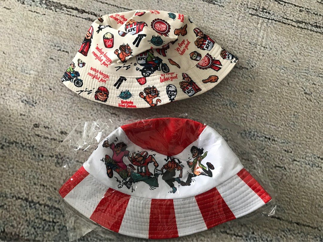 Topi KFC Bucket Hat x Ujang, Men's Fashion, Watches & Accessories, Cap ...