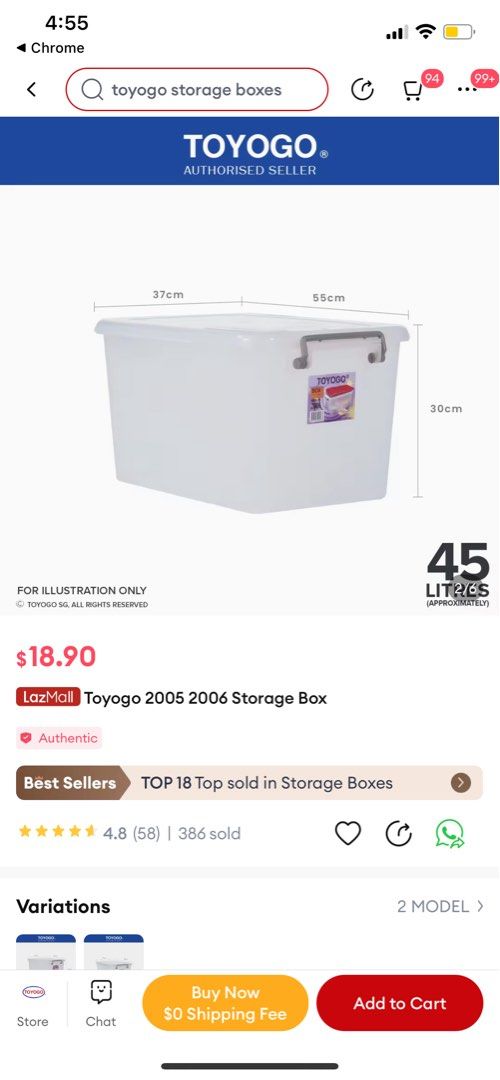 Toyogo Storage Box, Furniture & Home Living, Home Improvement ...