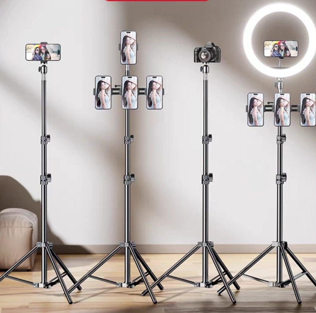 Live stream stand Tripod stand for phone 1.7m, Photography, Photography ...