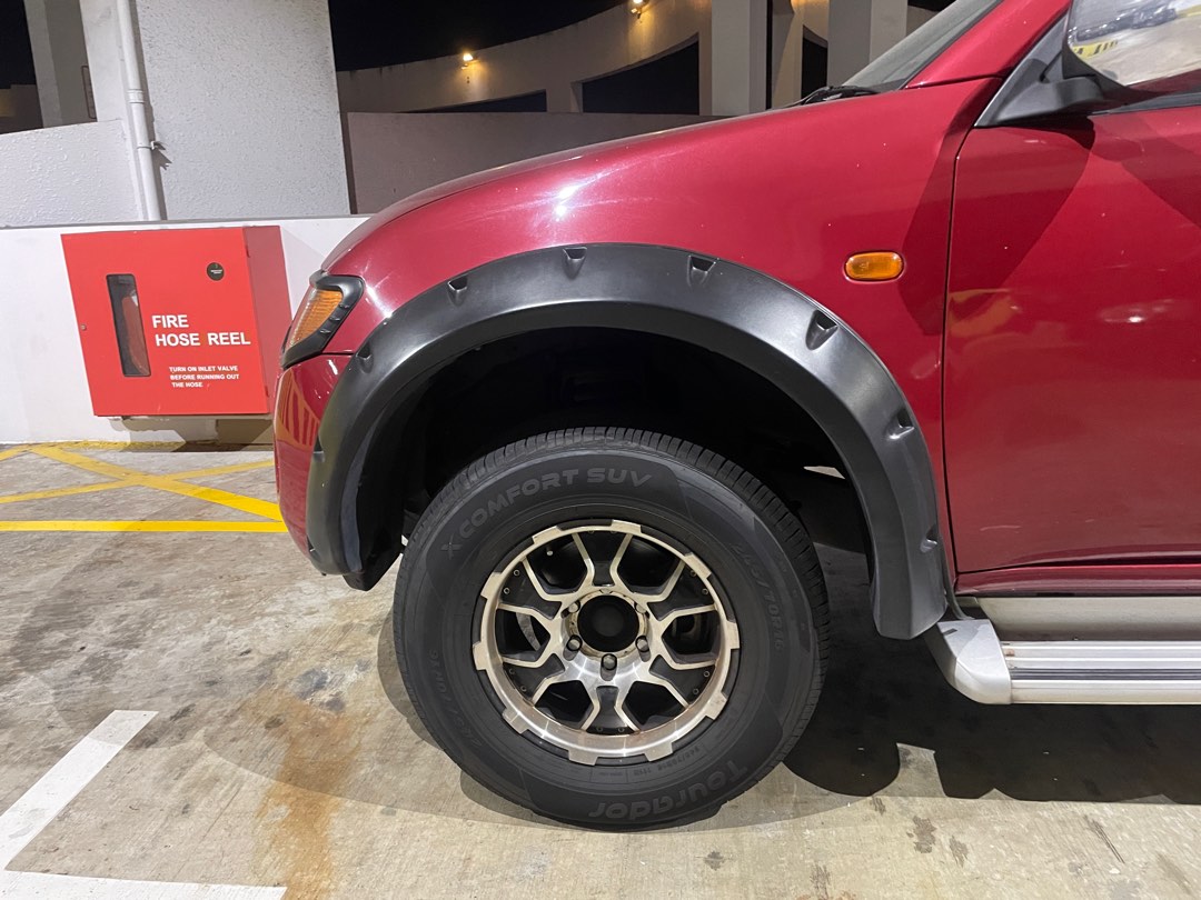 Triton sports rim with very new tyre, Car Accessories, Tyres & Rims on ...