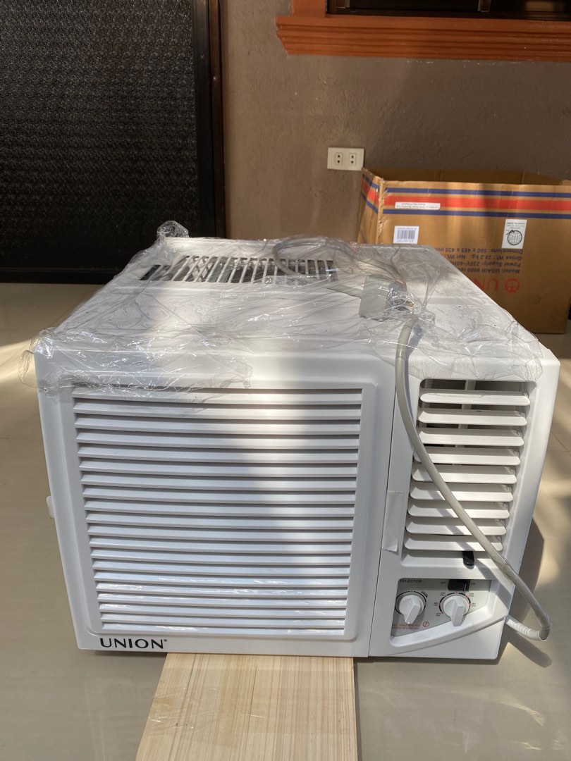 Union Aircon Window Type 1HP with Bracket, Furniture & Home Living ...
