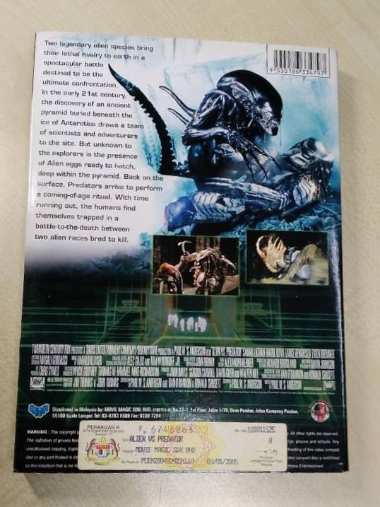 VCD - ALIEN VS. PREDATOR (2004), Hobbies & Toys, Music & Media, CDs & DVDs on Carousell