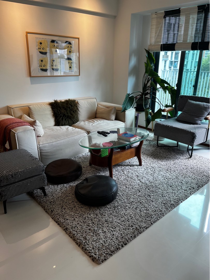 Ikea Vindum Rug 170x230 (White), Furniture & Home Living, Home Decor ...