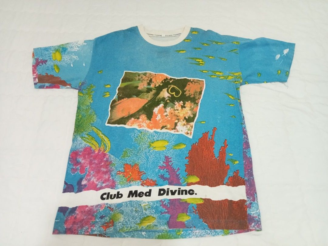 vintage 90s club med overprint, Men's Fashion, Tops & Sets, Tshirts ...