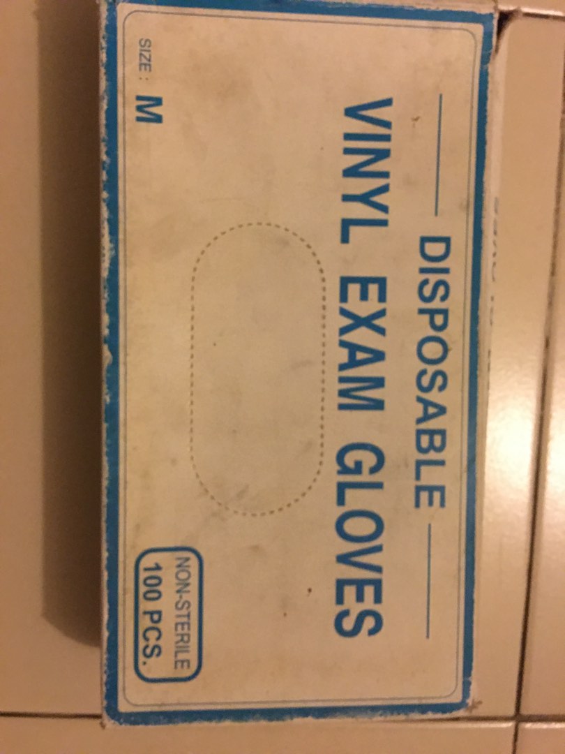 Vinyl disposable gloves medium size, Health & Nutrition, Medical ...