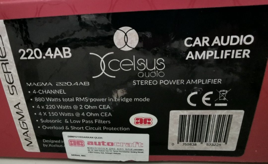Xcelsus Magma 220.4AB Amplifier, Audio, Soundbars, Speakers ...