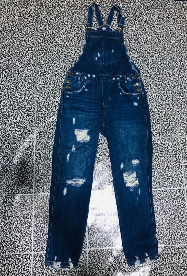 Zara soft denim jumpsuit, Women's Fashion, Dresses & Sets, Jumpsuits on ...