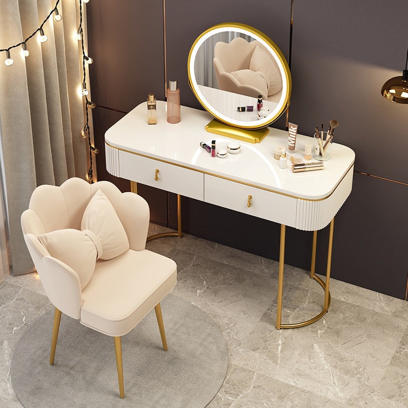 100/120cm SET Dressing Table White/Grey, Furniture & Home Living ...