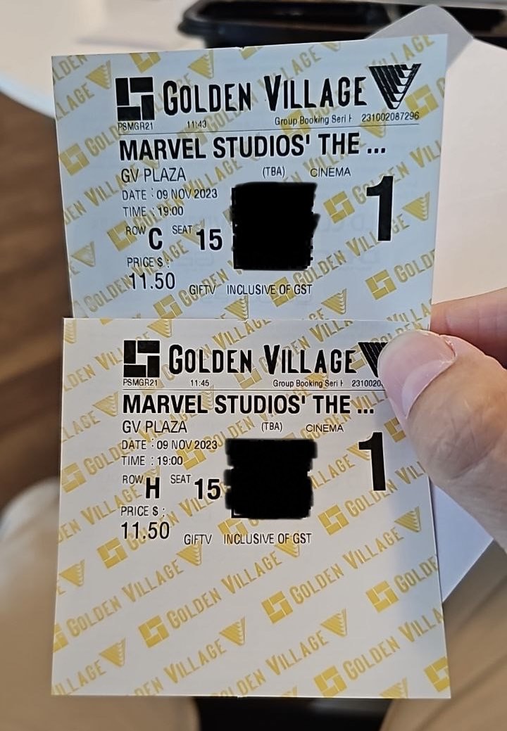 2 Marvel Studios Golden Village Movie Tickets, Tickets & Vouchers ...