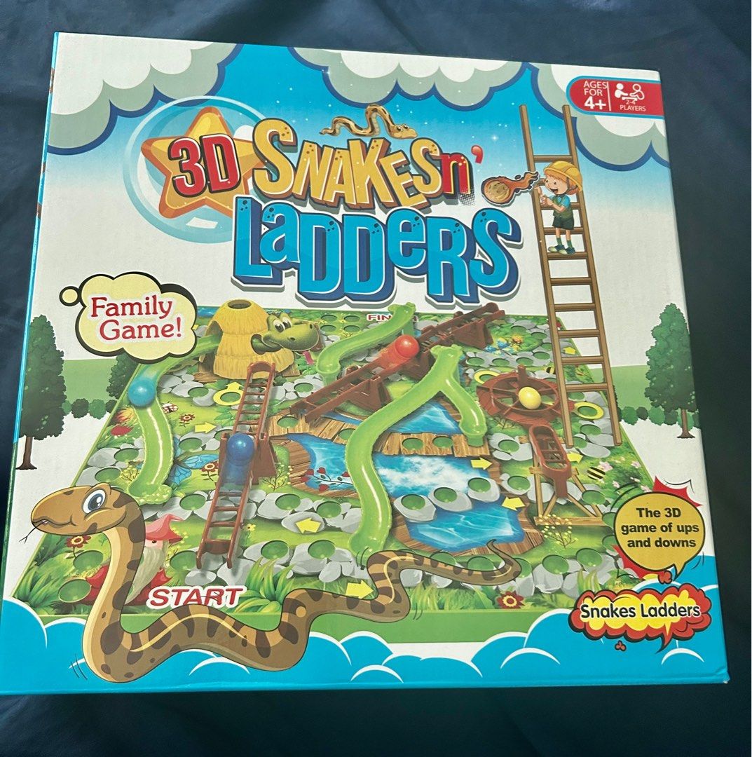 3D Snakes and Ladders (Classic family games), Hobbies & Toys, Toys ...