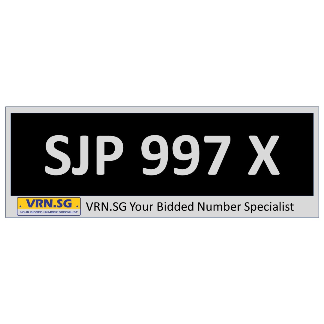 3-Digit Car Number Plate for Sale: SJP 997 X (SJP997X), Car Accessories ...