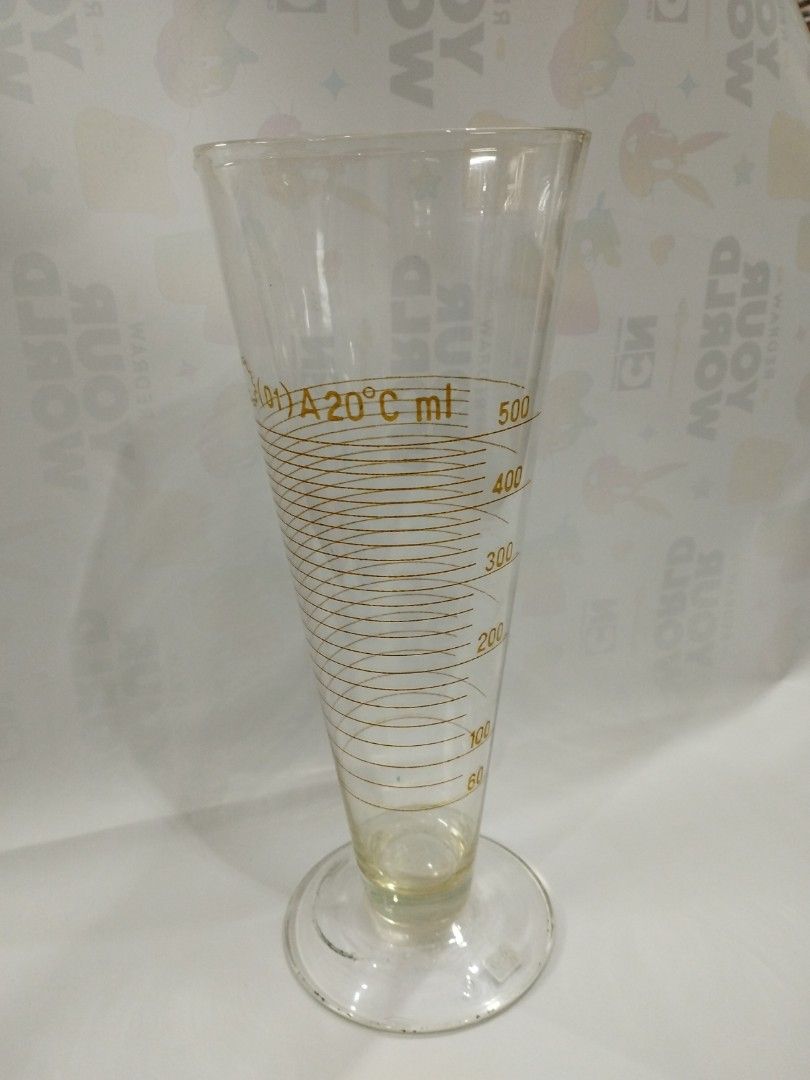 500ml Lab Glass Footed Apothecary Measuring Beaker Conical Graduated ...