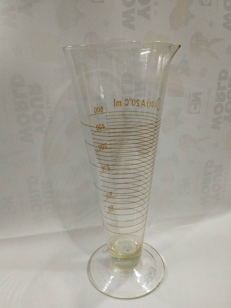 500ml Lab Glass Footed Apothecary Measuring Beaker Conical Graduated ...