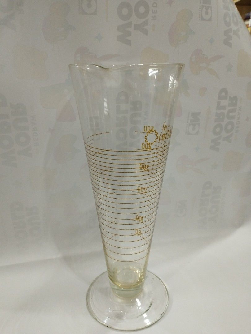 500ml Lab Glass Footed Apothecary Measuring Beaker Conical Graduated ...