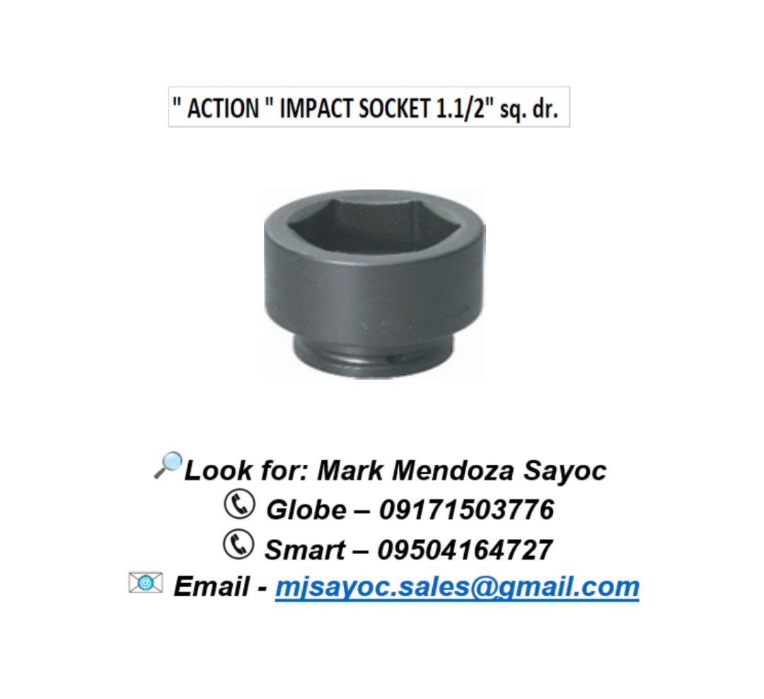 " ACTION " IMPACT SOCKET 1.1/2" sq. dr., Commercial & Industrial ...