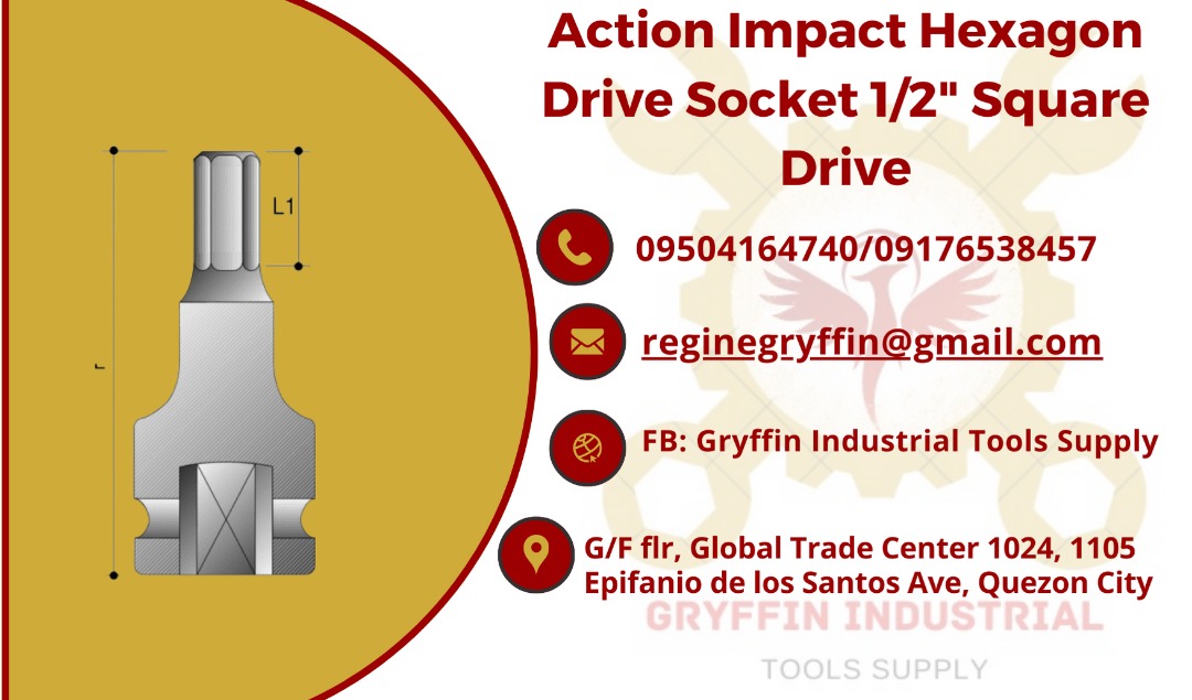 Action Impact Hexagon Drive Socket 1/2" Square Drive, Commercial ...