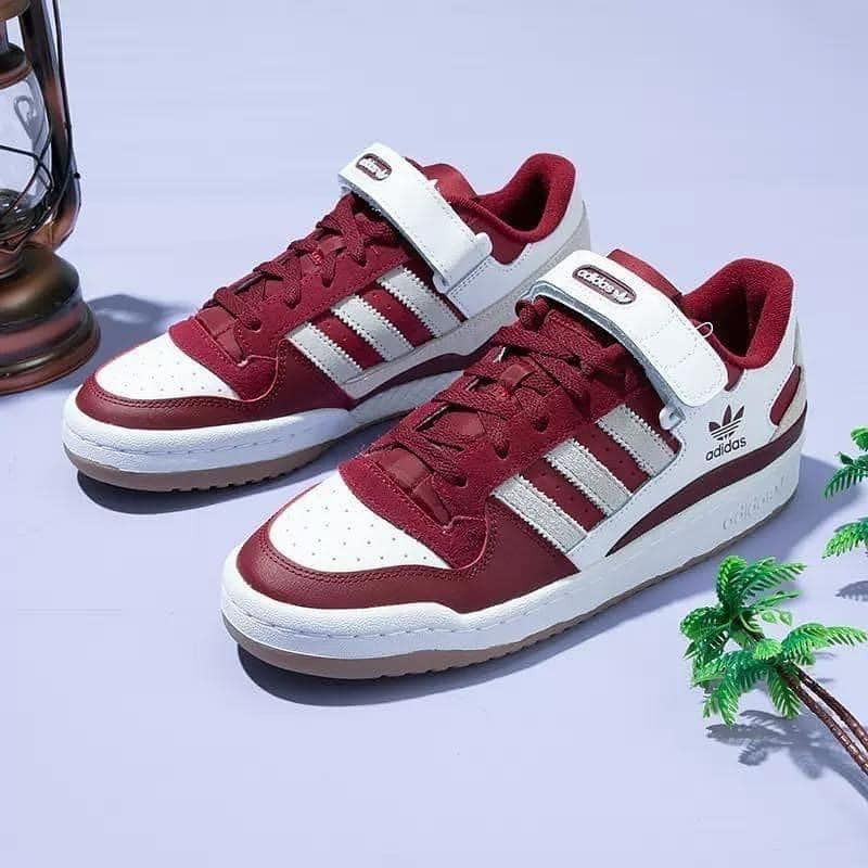 Adidas Forum Low Red, Men's Fashion, Footwear, Sneakers on Carousell