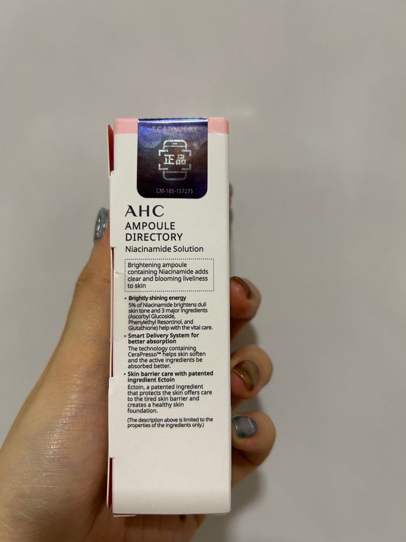 AHC ampoule directory Niacinamide solution 20ml, Beauty & Personal Care, Face, Face Care on ...