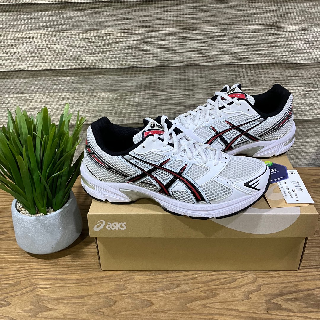 ASICS GEL 1130 “White / Electric Red” (7.5 US M), Men's Fashion ...