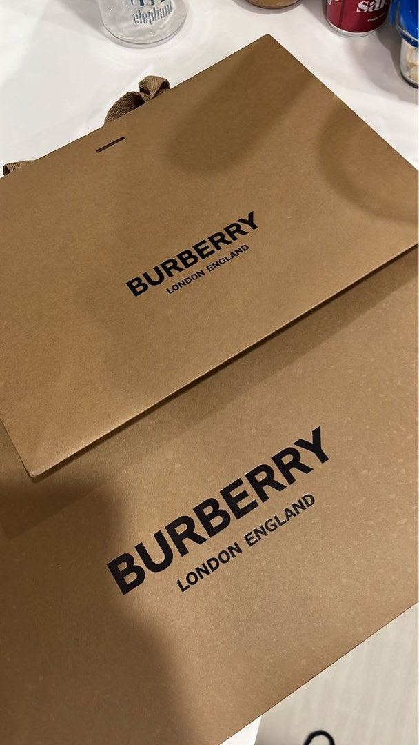 Authentic Burberry paper bags, Luxury, Accessories on Carousell