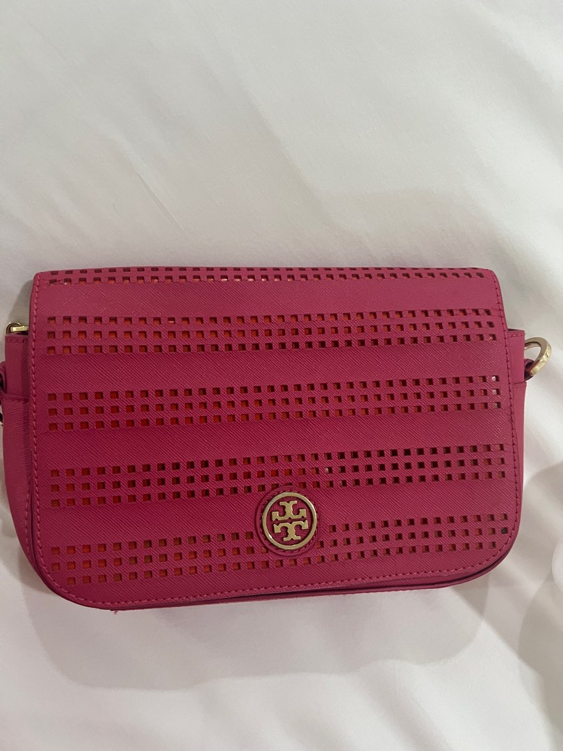Authentic Tory Burch Pink Sling Bag, Women's Fashion, Bags & Wallets ...