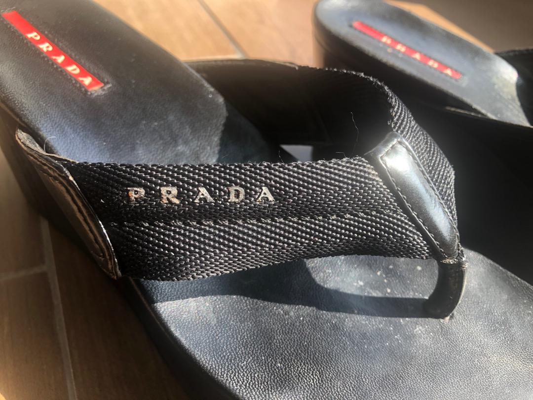 Authentic Vintage Prada Sandals / Size EU37, Men's Fashion, Footwear, Flipflops and Slides on ...