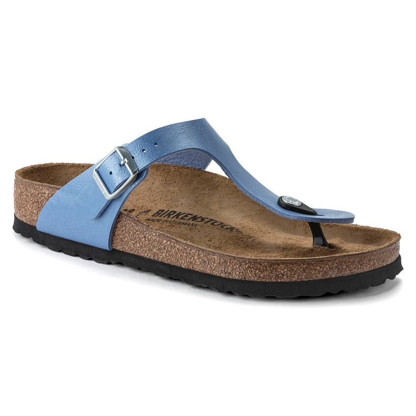 Birkenstock Gizeh Birko-flor Graceful Riviera Blue, Women's Fashion ...