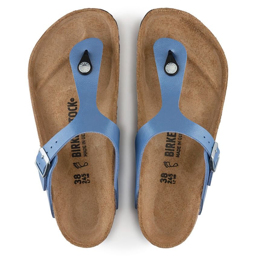 Birkenstock Gizeh Birko-flor Graceful Riviera Blue, Women's Fashion ...