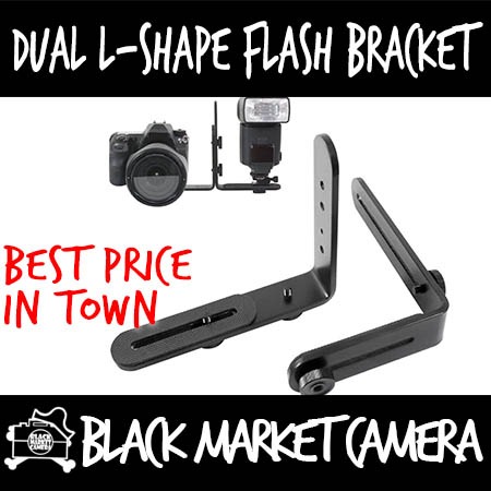 [BMC] Dual L-Shape Camera Flash Speedlight / LED Video Lighting Bracket ...