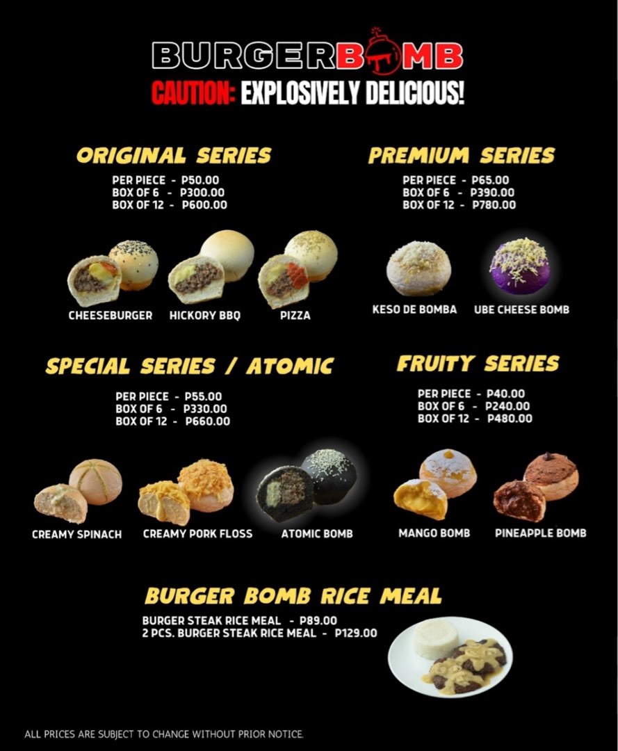 Burger Bomb - SM North EDSA Supermarket, Food & Drinks, Local Eats on ...