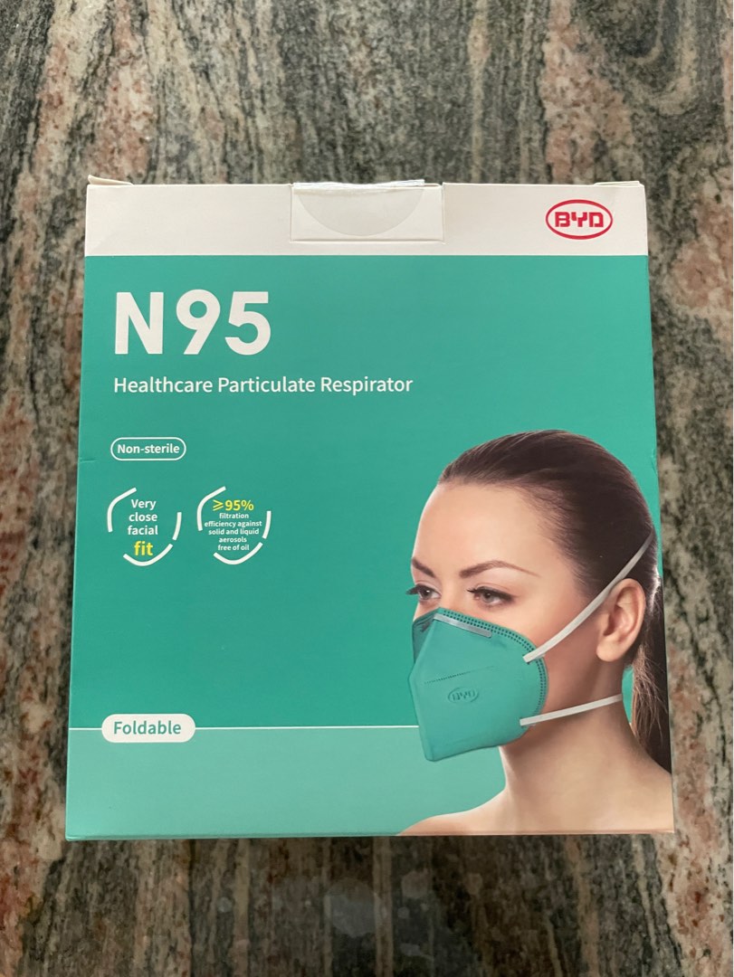 Byd N95 mask, Health & Nutrition, Face Masks & Face Shields on Carousell