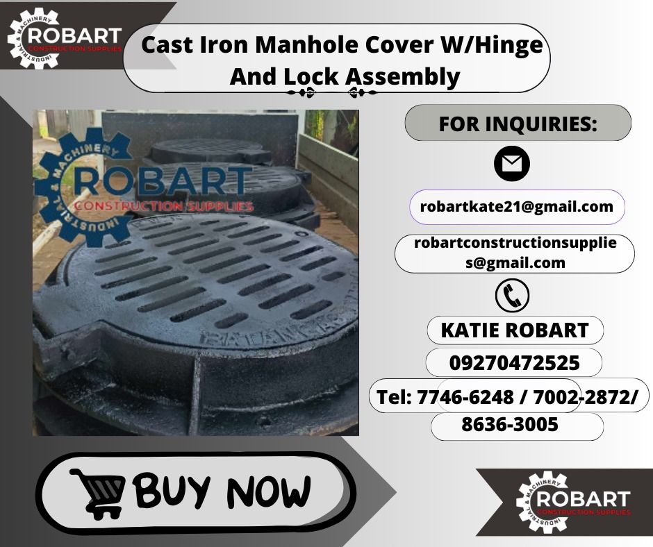 CAST IRON MANHOLE COVER, Commercial & Industrial, Construction Tools ...