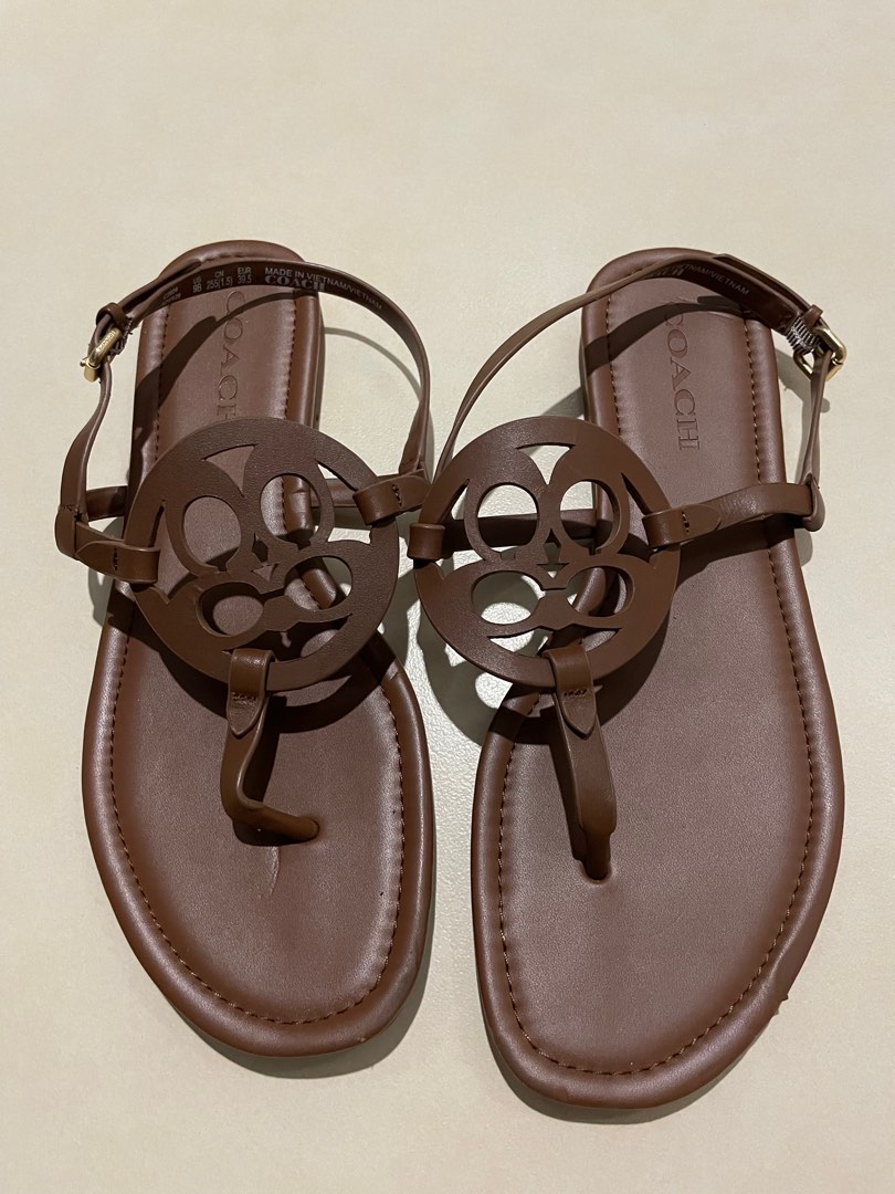 Coach Sandals, Women's Fashion, Footwear, Flats & Sandals on Carousell