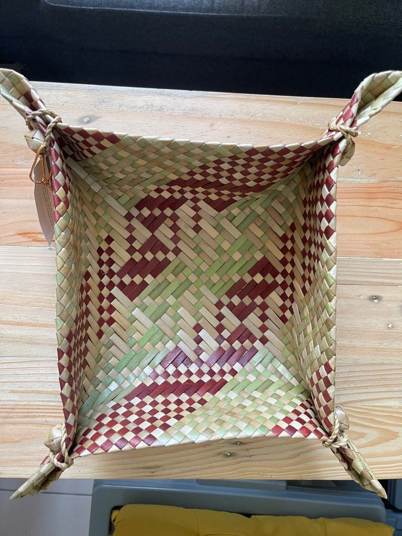 Collapsible Native Banig Handicraft Square Fruit Tray Set || Native ...