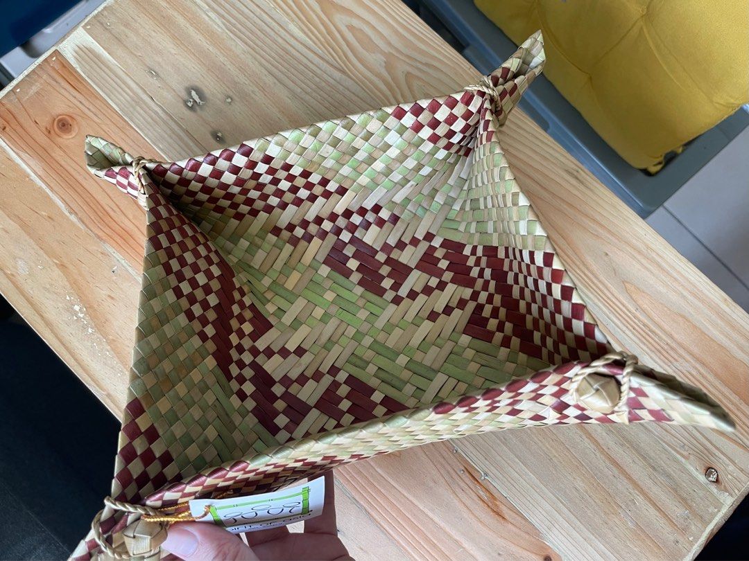 Collapsible Native Banig Handicraft Square Fruit Tray Set || Native ...