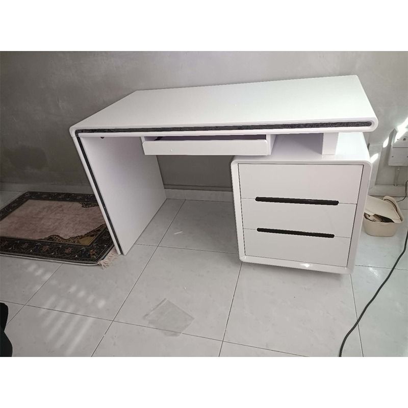 Computer Table White Office Desk Paint Coating, Furniture & Home Living ...