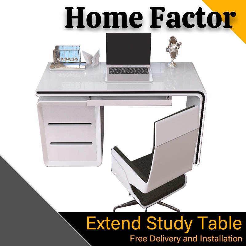 Computer Table White Office Desk Paint Coating, Furniture & Home Living ...