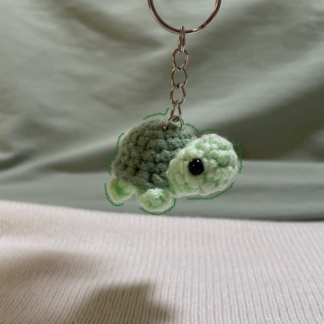 Crocheted Turtle Keychains, Hobbies & Toys, Stationery & Craft ...
