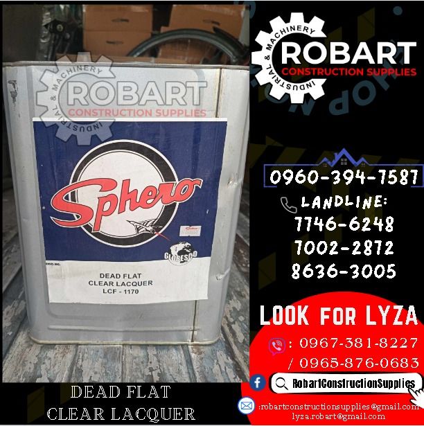 Dead Flat Lacquer Clear, Commercial & Industrial, Construction Tools ...