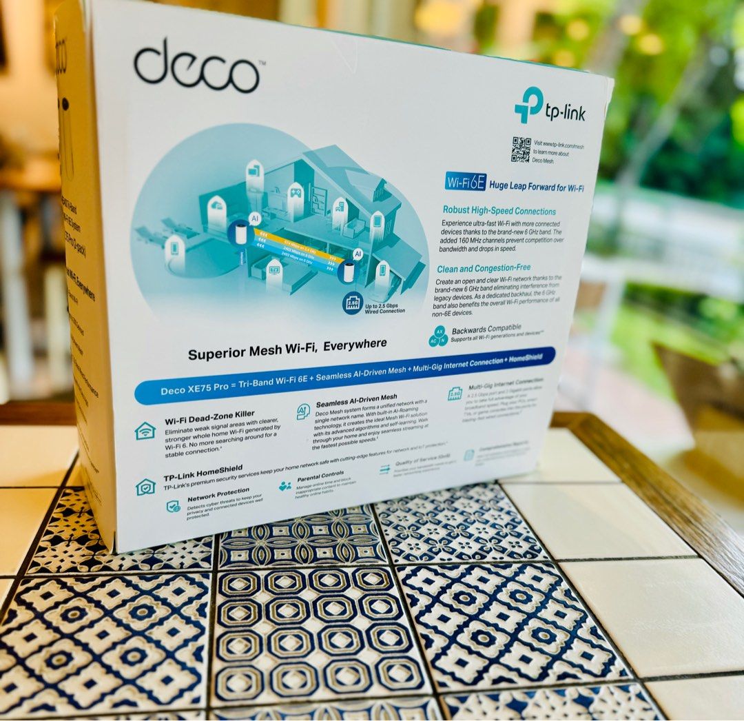 Deco AXE5400 Pro Tri Band Wifi Mesh 6E, TV & Home Appliances, TV ...