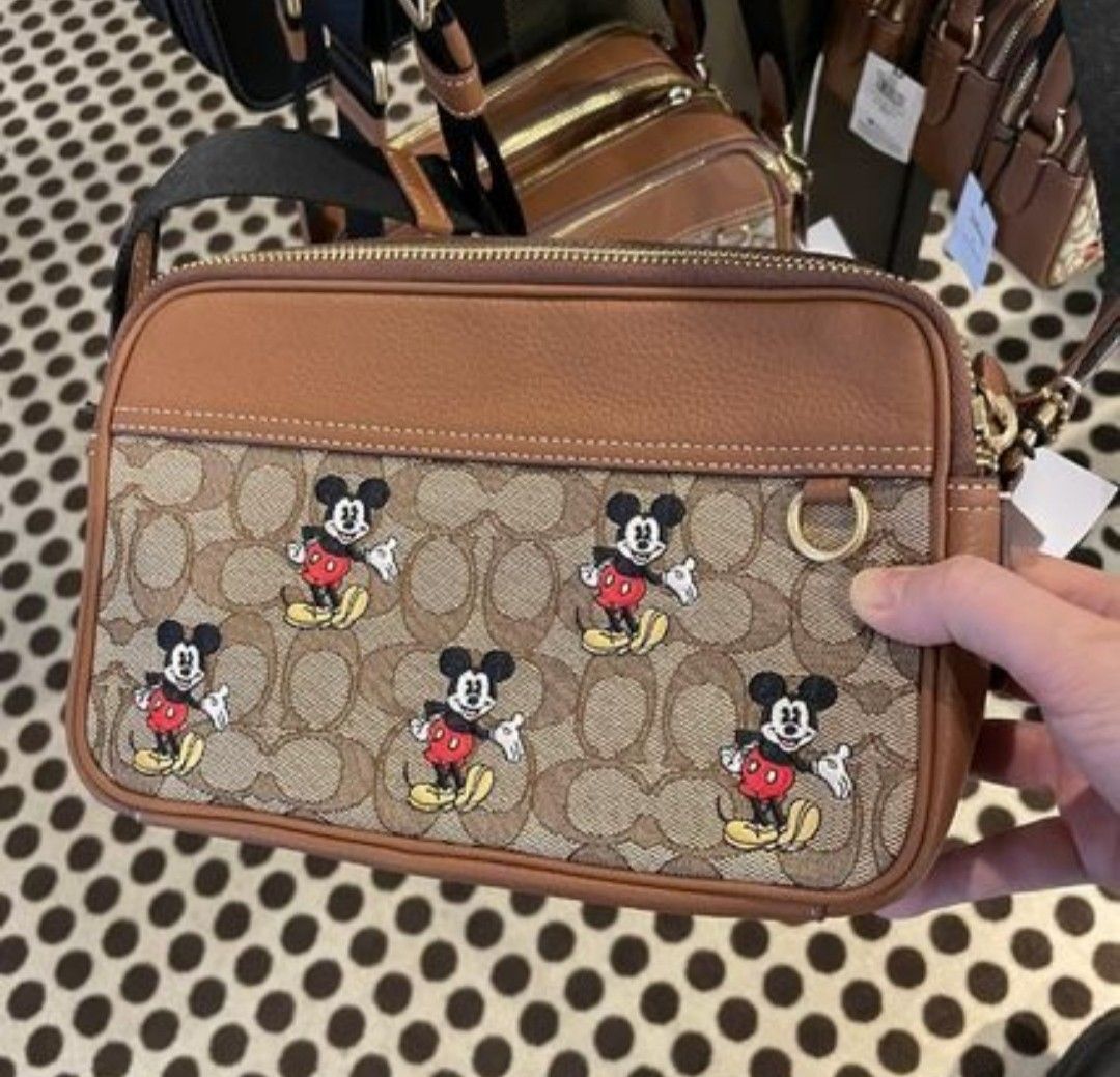 DISNEY X COACH GRAHAM CROSSBODY IN SIGNATURE JACQUARD WITH MICKEY MOUSE ...