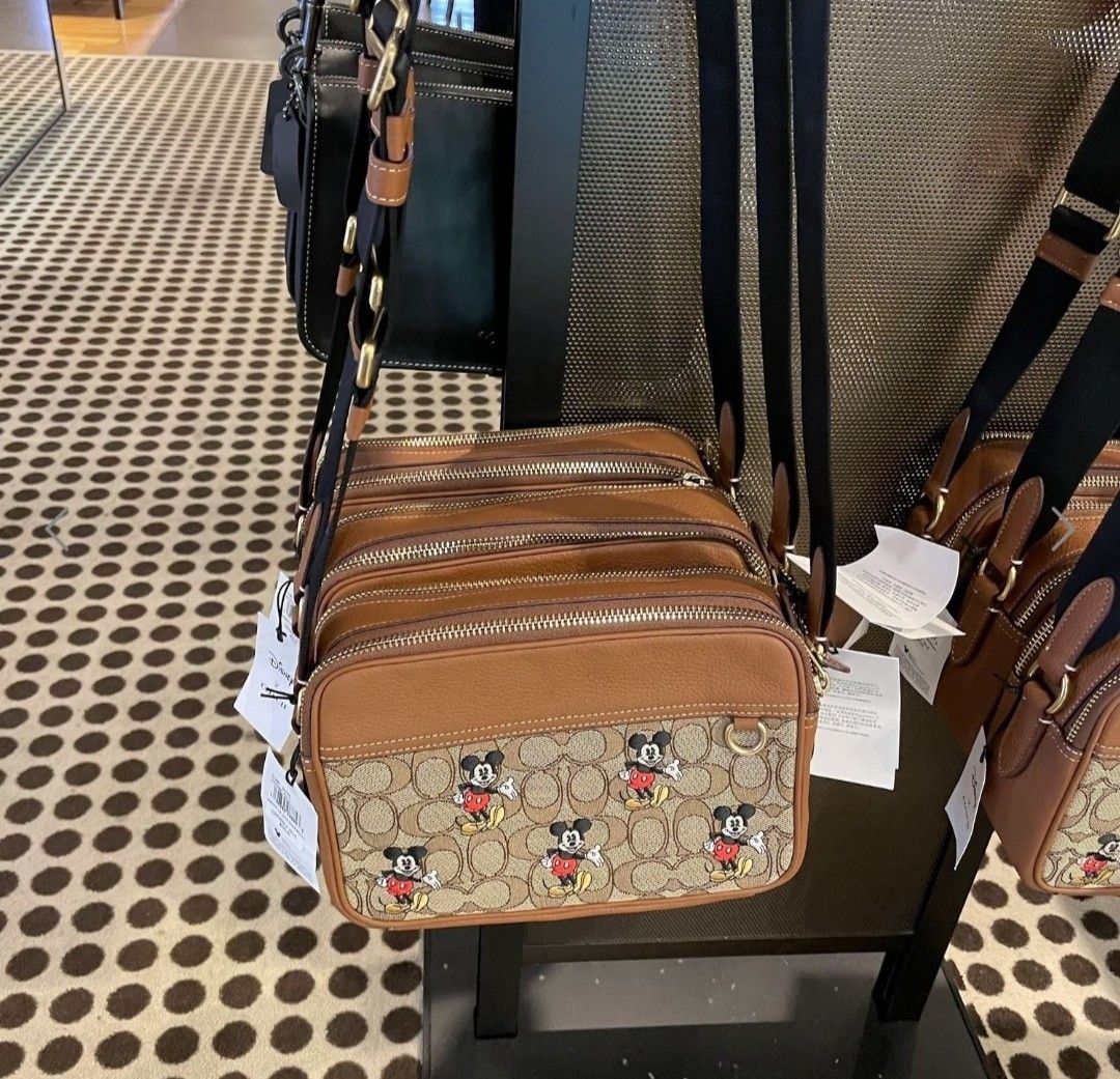 DISNEY X COACH GRAHAM CROSSBODY IN SIGNATURE JACQUARD WITH MICKEY MOUSE ...
