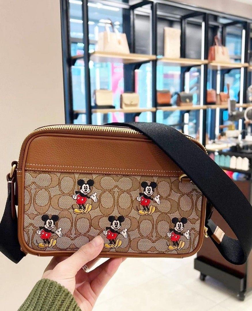 DISNEY X COACH GRAHAM CROSSBODY IN SIGNATURE JACQUARD WITH MICKEY MOUSE ...