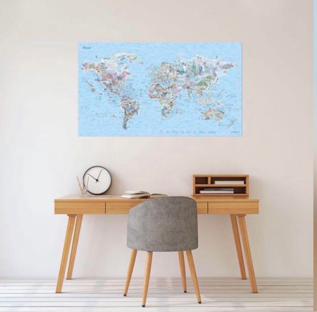 Dive Map with Customised Wooden Frame, Furniture & Home Living, Home ...